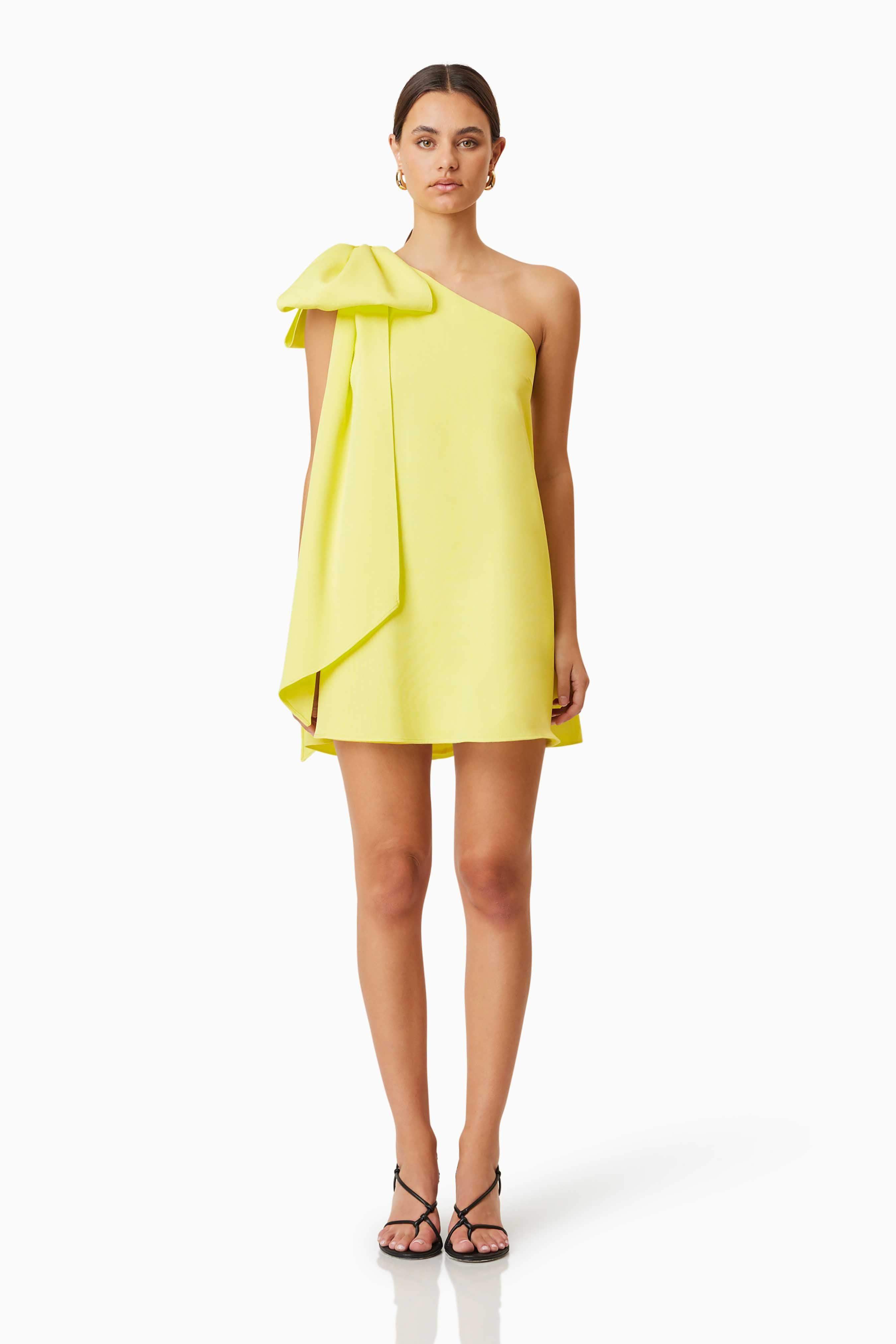 Kennedy Mini Party Dress In Yellow – Elliatt